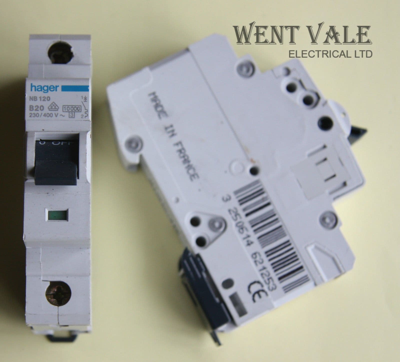 Hager NB120 - 20a Type B Single Pole MCB Used
