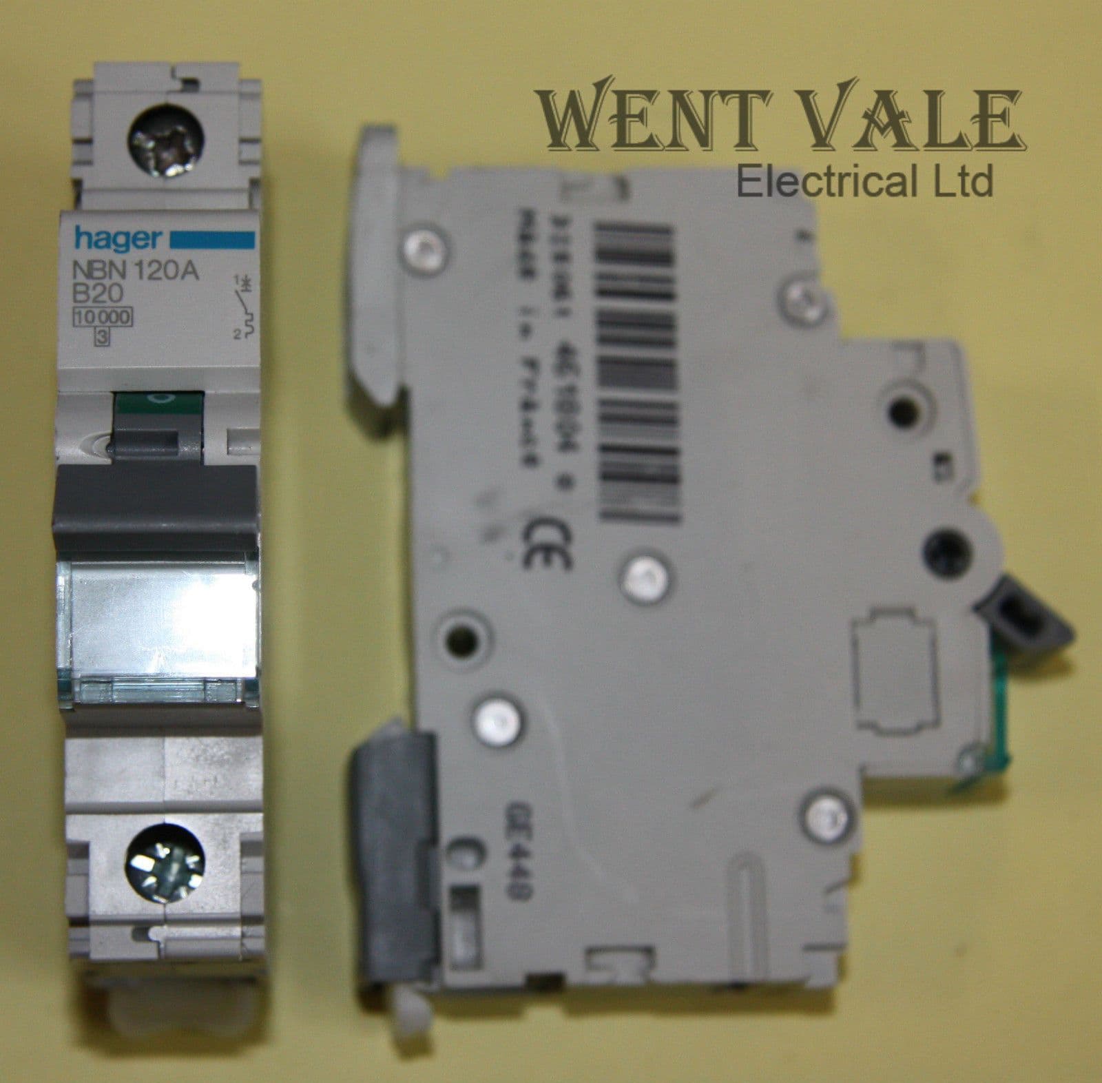 Hager NBN120 - 20a Type B Single Pole MCB Used