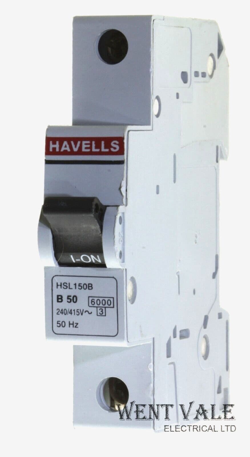 Havells Homesafe - HSL150B - 50a Type B Single Pole MCB Used