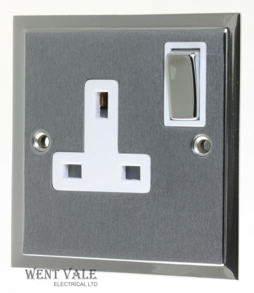 Heritage Brass - Elite Stepped - S03 840 PCW - 13a 1 Gang Socket in ...