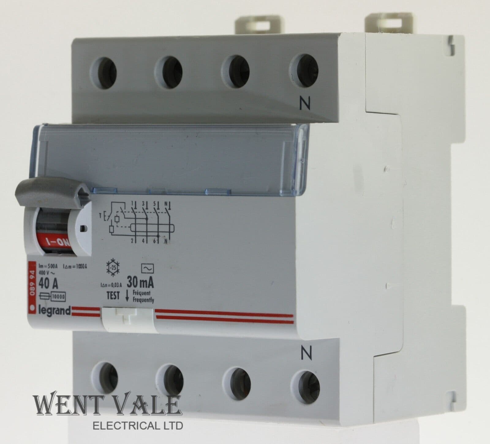 Legrand Lexic - 089 94 - 40a 30mA Type C Three Pole and Neutral RCCB Unused