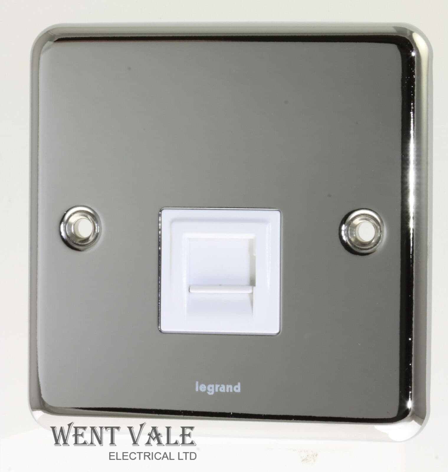 Legrand Synergy - 7332 51 - 1g Polished Steel Secondary Telephone ...