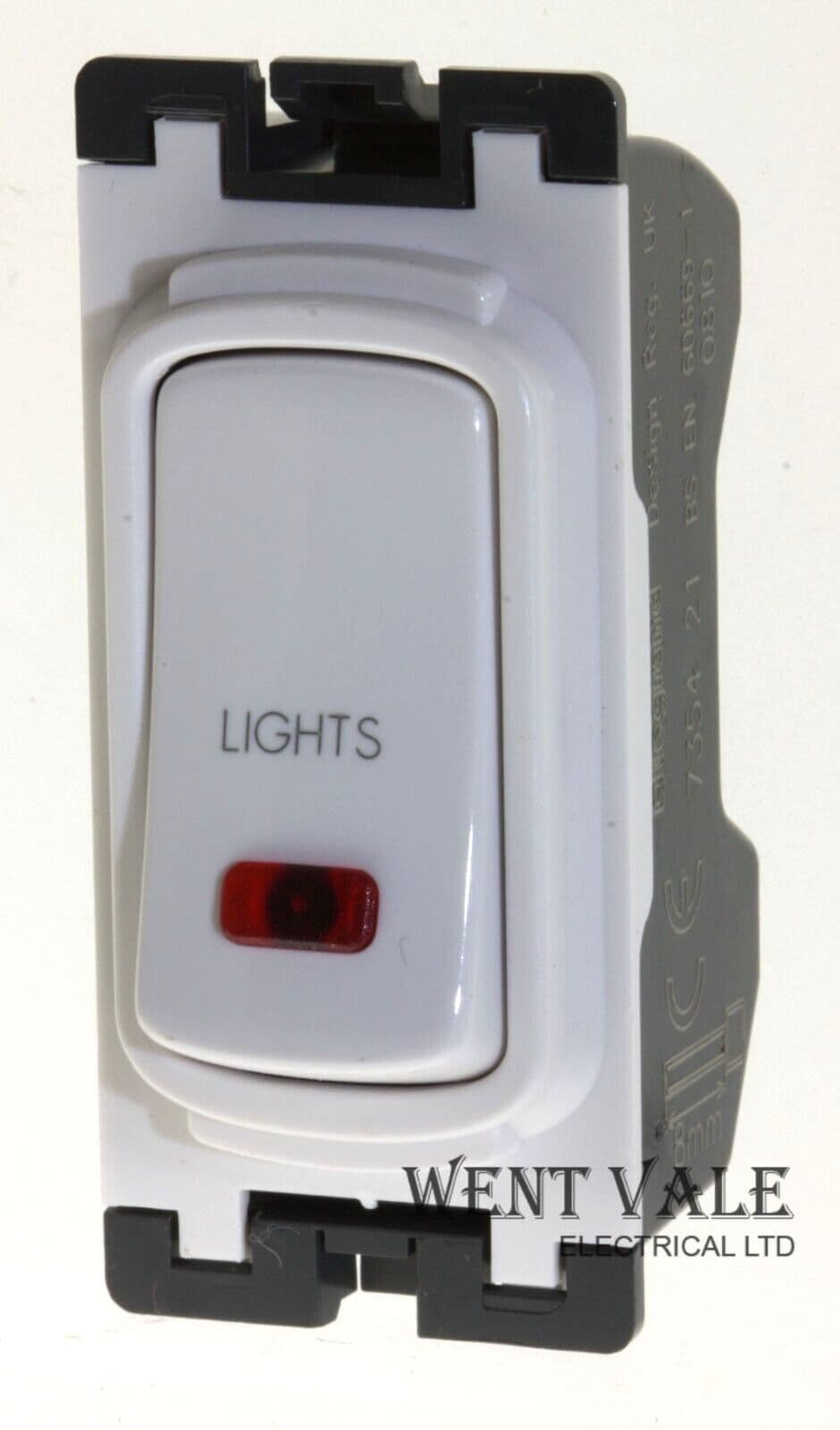 Legrand Synergy 7354 21 LG - 20a D/Pole Grid Switch Module Neon Lights New