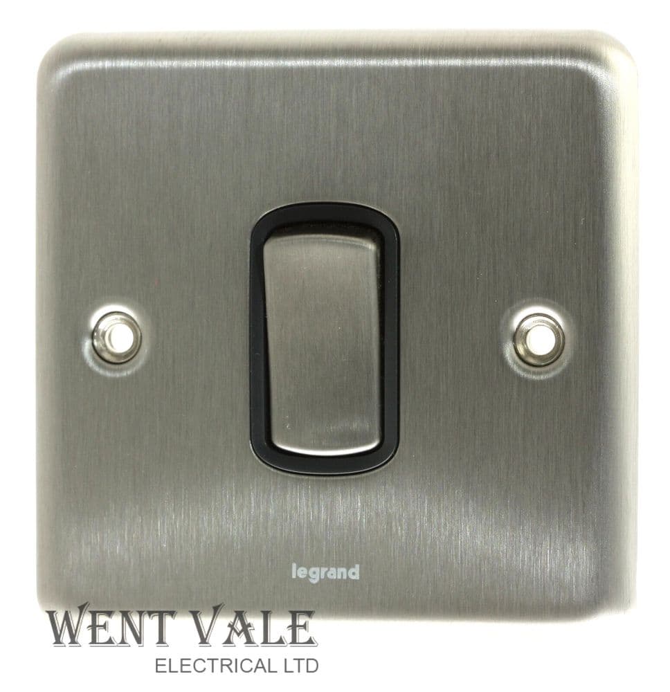 Legrand Synergy Authentic Range 8330 01 - Brushed Steel 10a 1g 2w ...