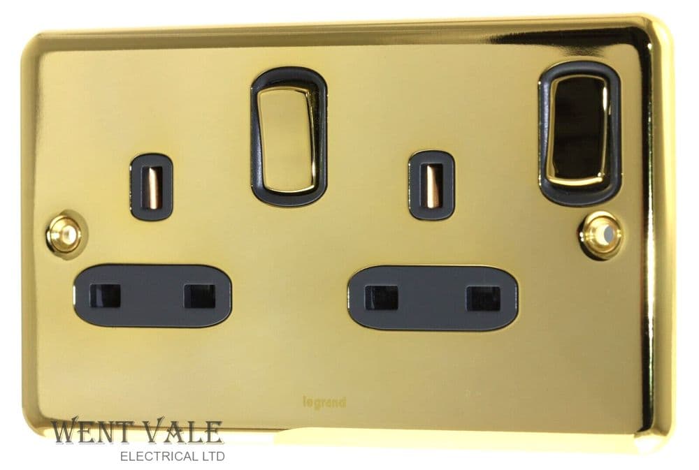 Legrand Synergy Authentic Range - 8334 70 - Gold 13a Twin Socket