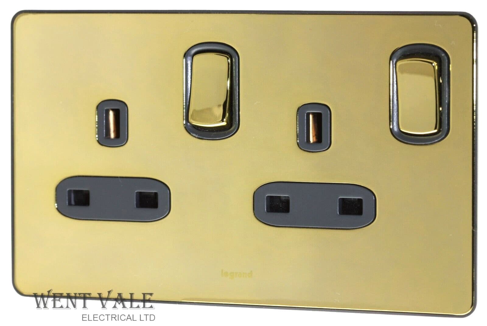Legrand Synergy Sleek Design - 8324 70 - Gold 13a Twin Switched Socket