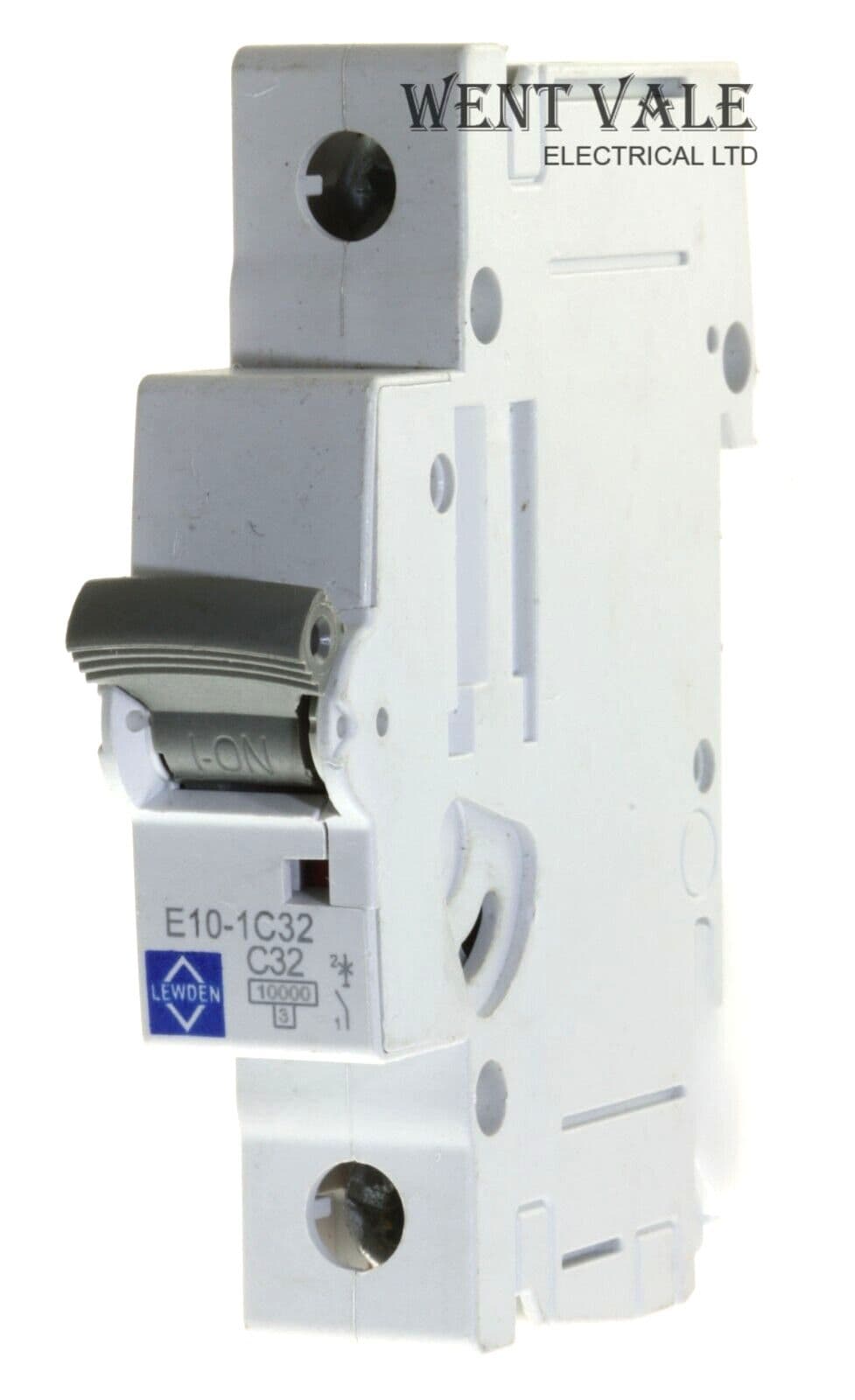 Lewden E10-1C32 - 32a Type C Single Pole MCB Used