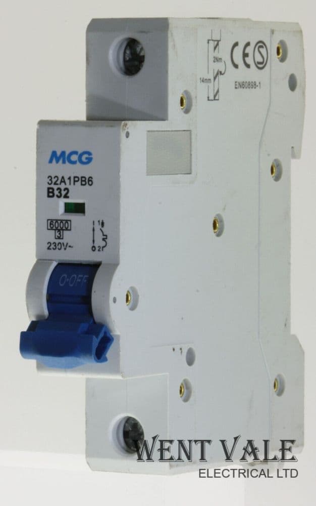 MCG - 32A1PB6 - 32a Type B Single Pole MCB Unused