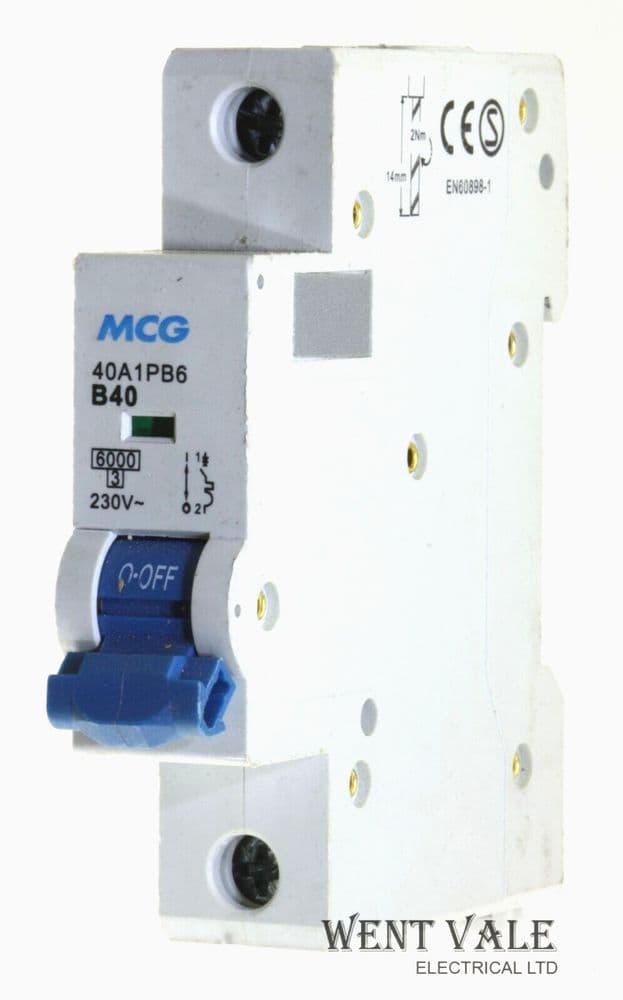 MCG - 40A1PB6 - 40a Type B Single Pole MCB Used