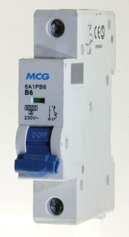 MCG - 6A1PB6 - 6a Type B Single Pole MCB Used
