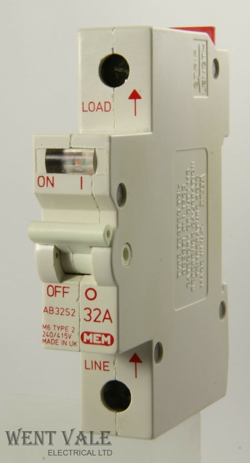 MEM/Delta 2000 - AB32S2 - 32a Type 2 Single Pole MCB Used