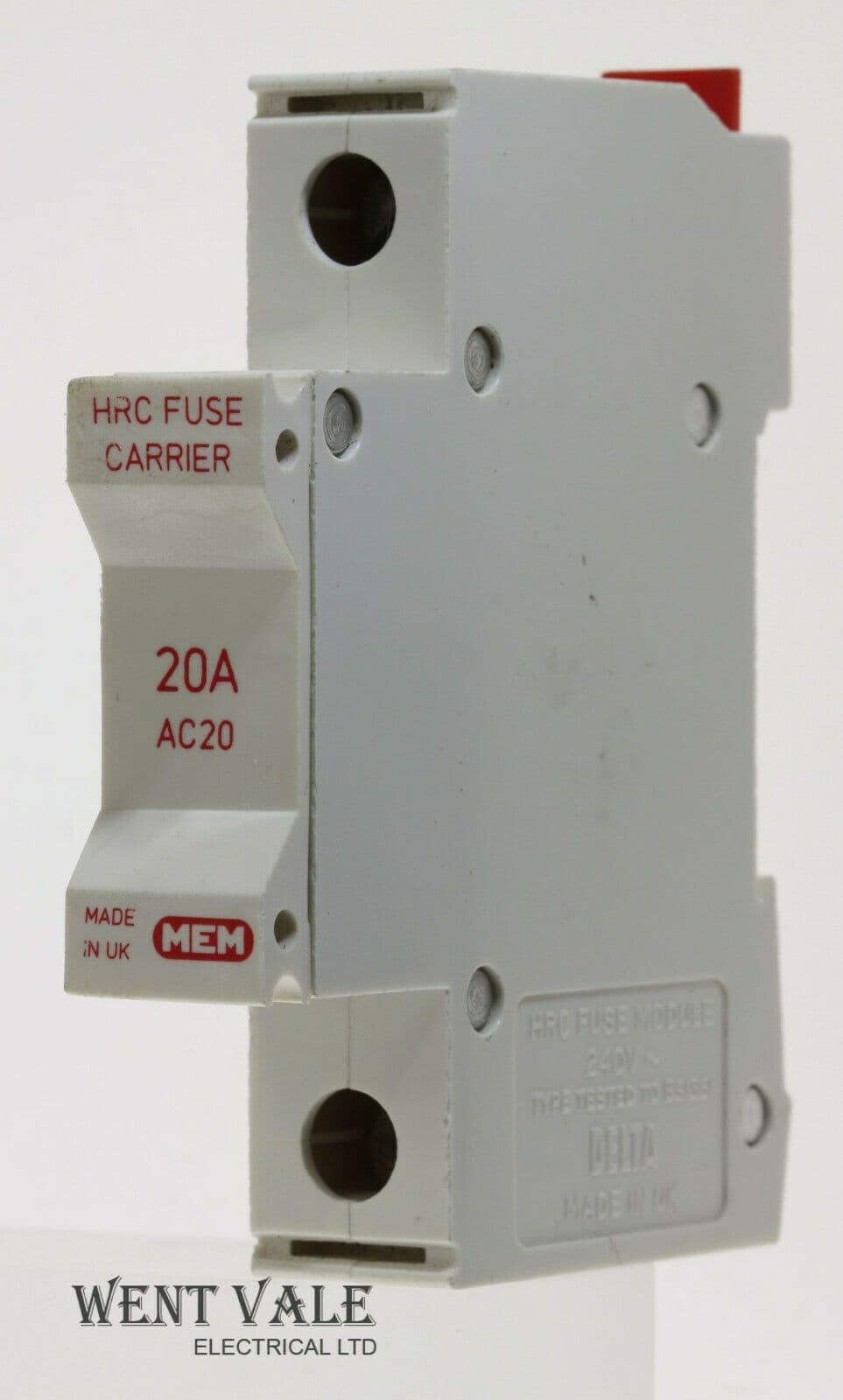 MEM/Delta - AC20 - 20a Single Pole BS 1361 Fuse Carrier and HRC Fuse Used