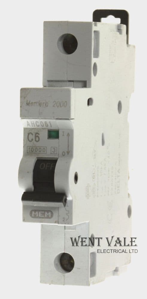 MEM Memera 2000 - AHC061 - 6a Type C Single Pole MCB Used
