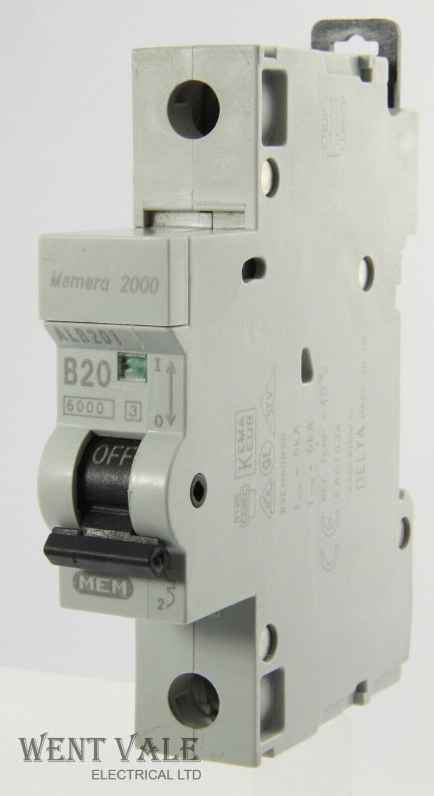 MEM Memera 2000 - ALB201 - 20a Type B Single Pole MCB Used