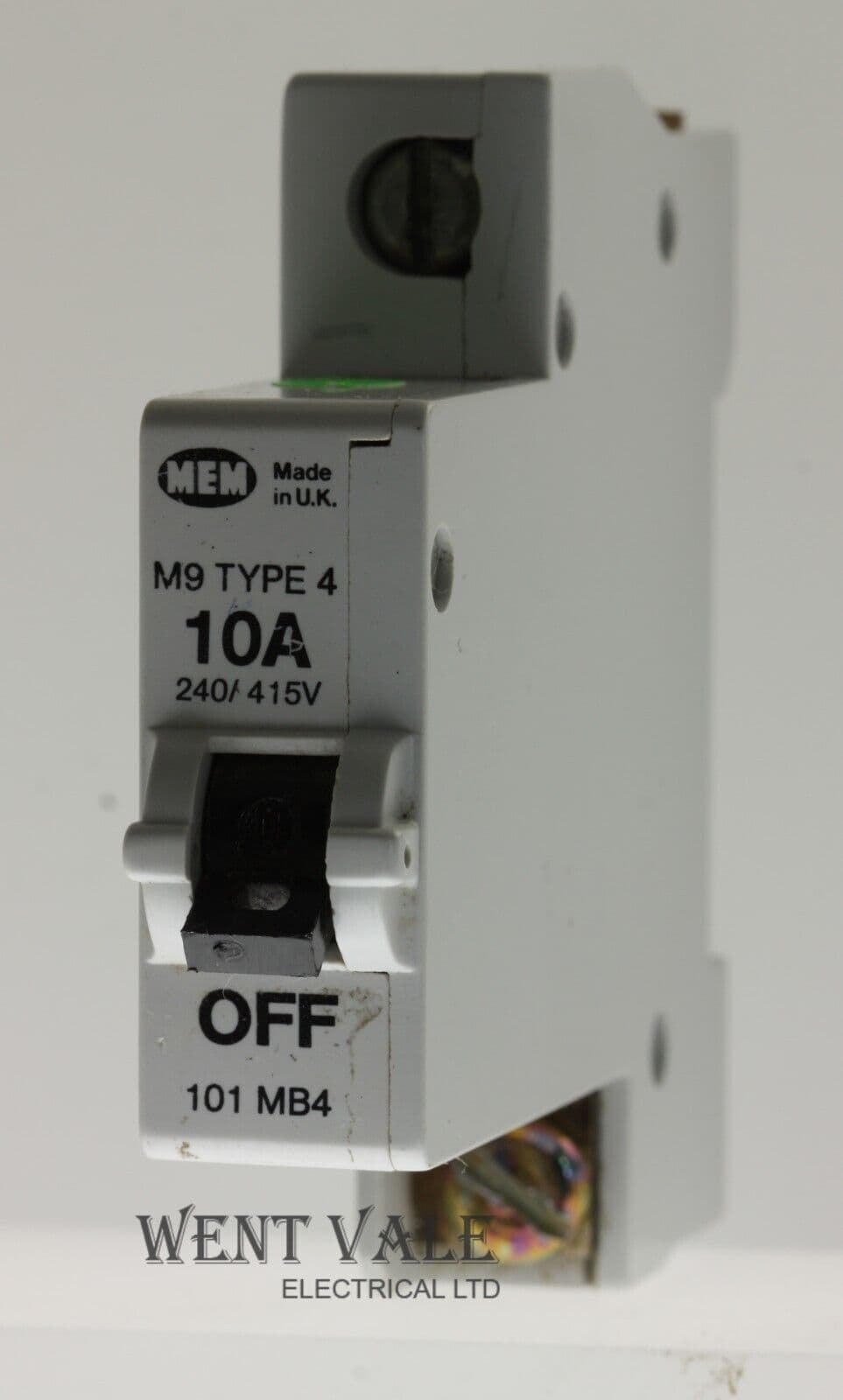 MEM Memshield 1 - 101MB4 - 10a Type 4 Single Pole MCB Used