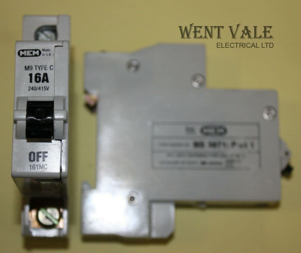 MEM Memshield 1 - 161MC - 16a Type C Single Pole MCB - Used