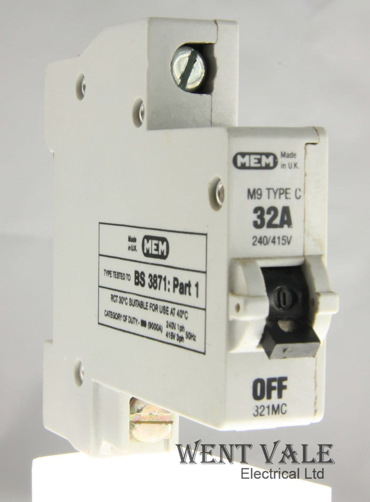 MEM Memshield 1 - 321MC - 32a Type C Single Pole MCB Used