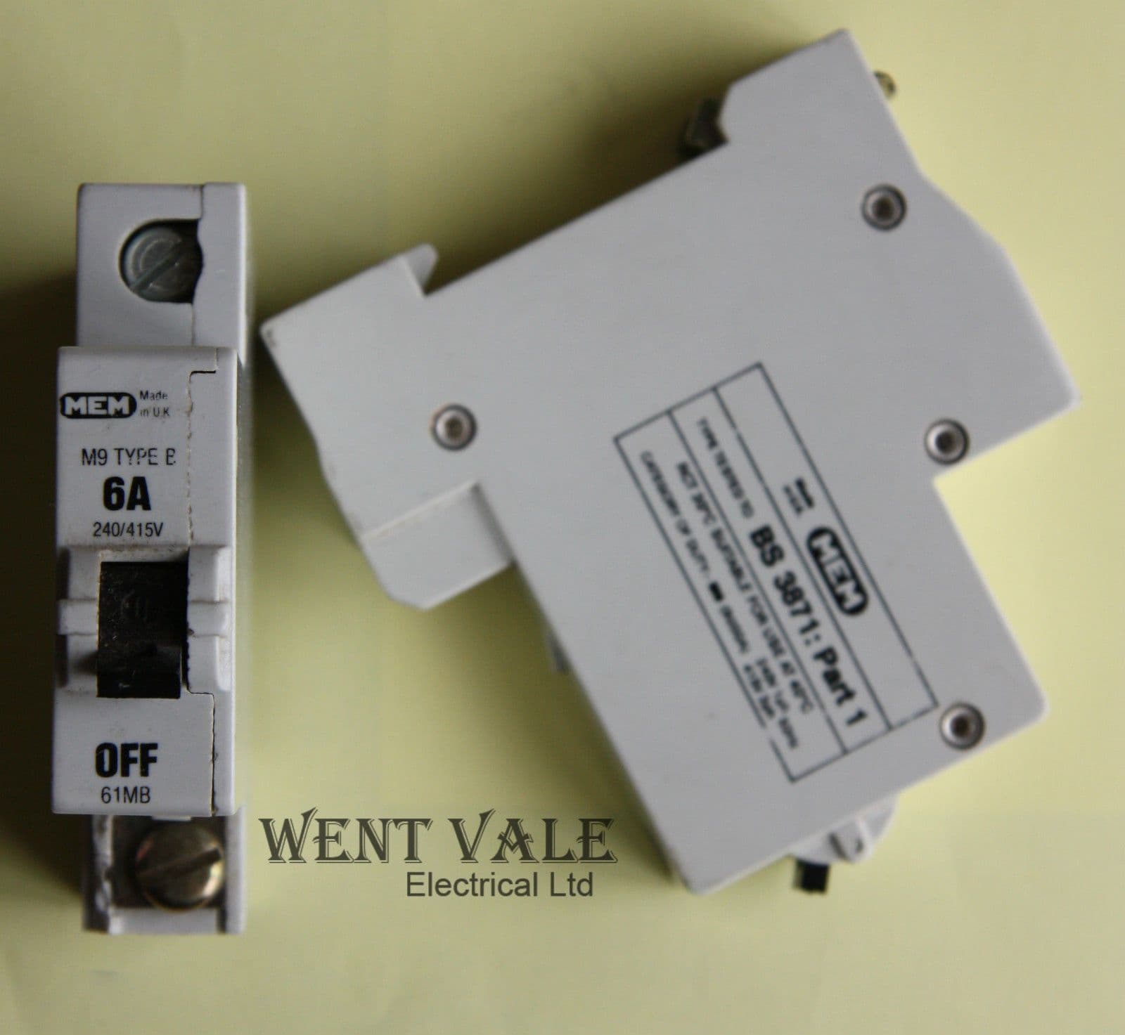 MEM Memshield 1 - 61MB - 6a Type B Single Pole MCB Used