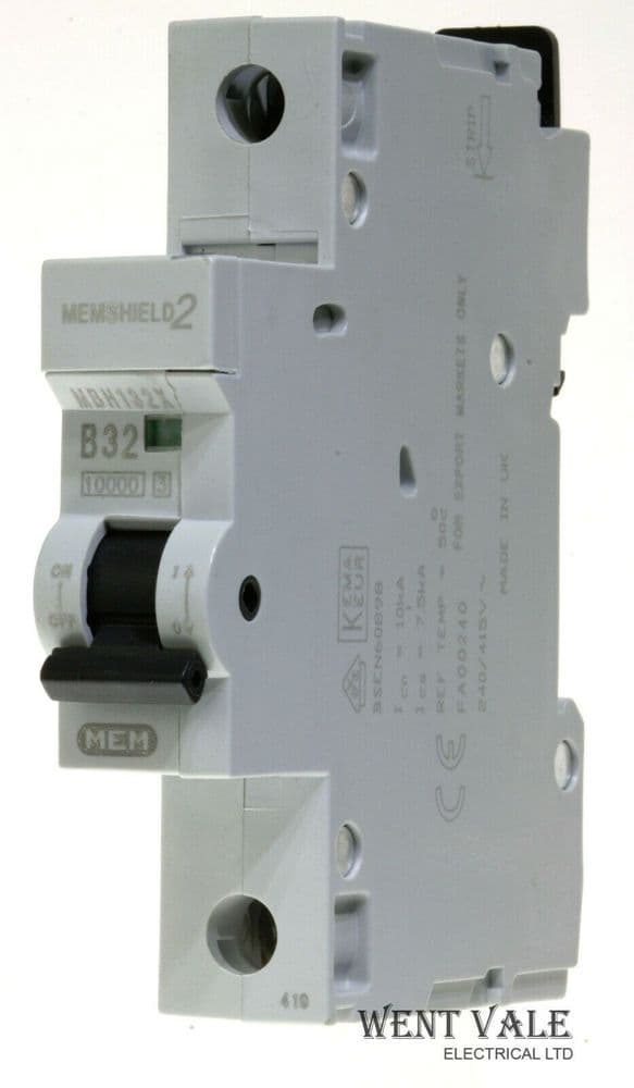 MEM Memshield 2 - MBH132X - 32a Type B Single Pole MCB Used