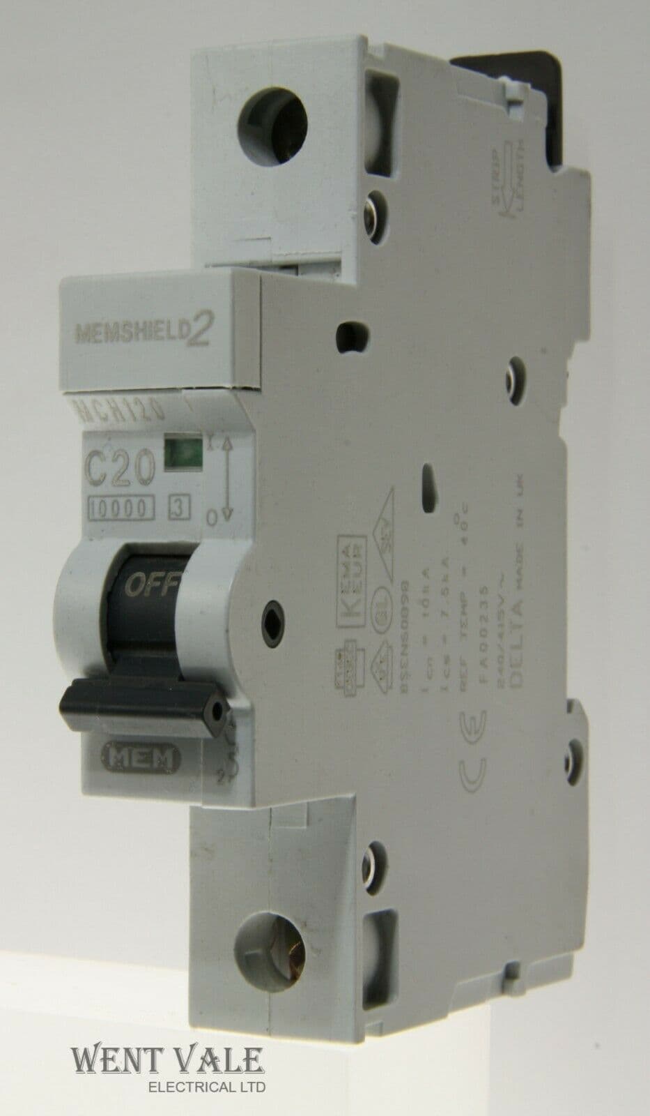MEM Memshield 2 - MCH120 - 20a Type C Single Pole MCB Unused