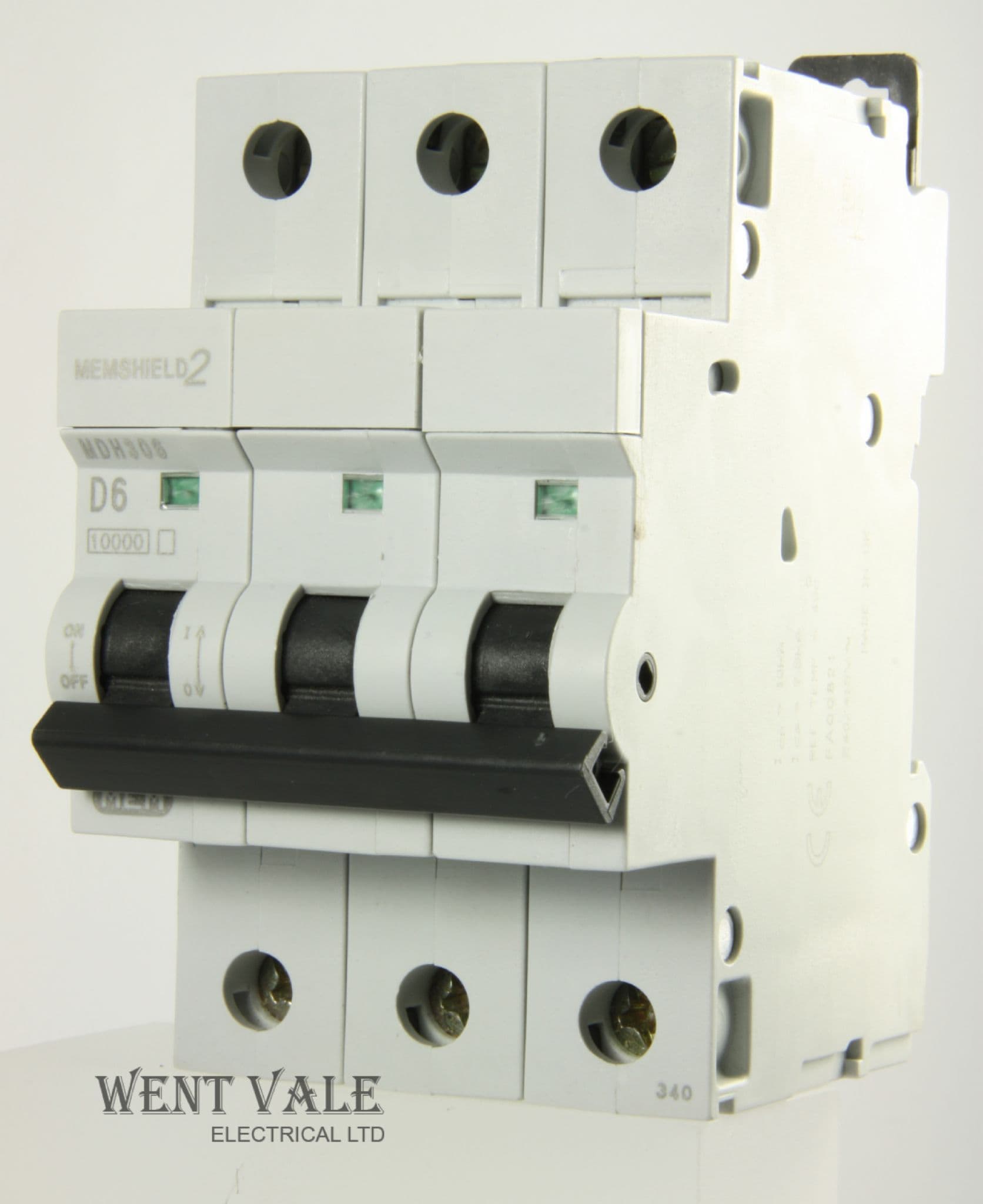 MEM Memshield 2 - MDH306 - 6a Type D Triple Pole MCB Used