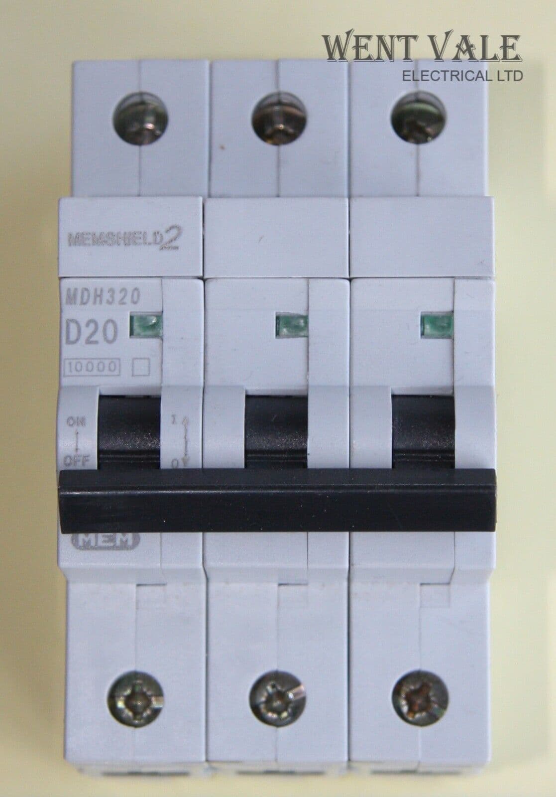 MEM Memshield 2 - MDH320 - 20a Type D Triple Pole MCB Used