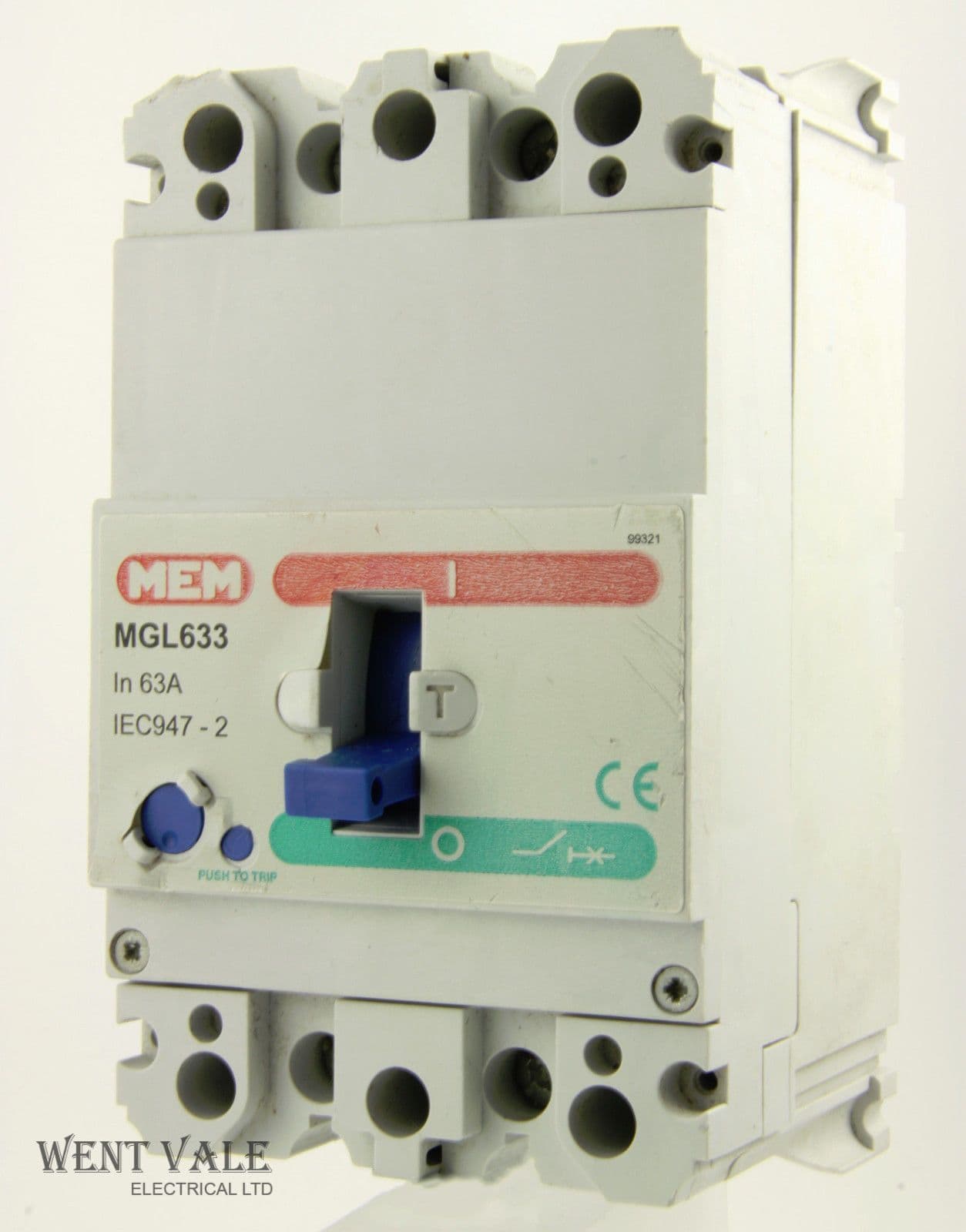 MEM Memshield 2 - MGL633 - 63a Cat A G-Frame Triple Pole MCCB Used