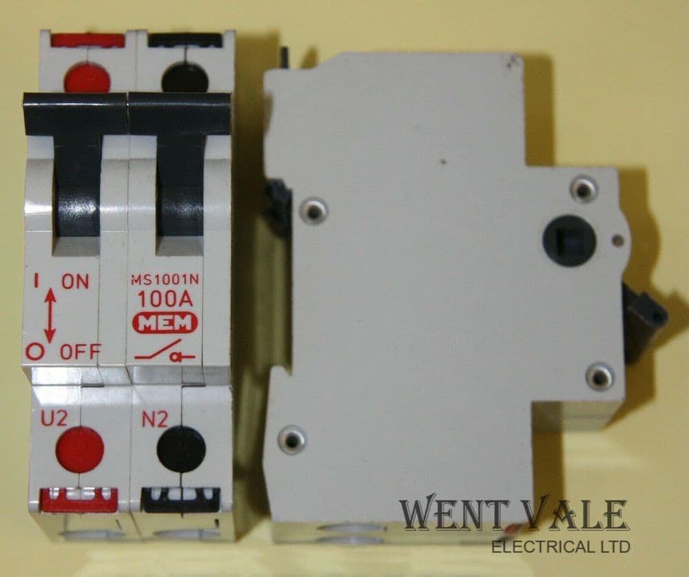 MEM Memshield 2 - MS1001N - 100a Double Pole Switch Disconnector Used
