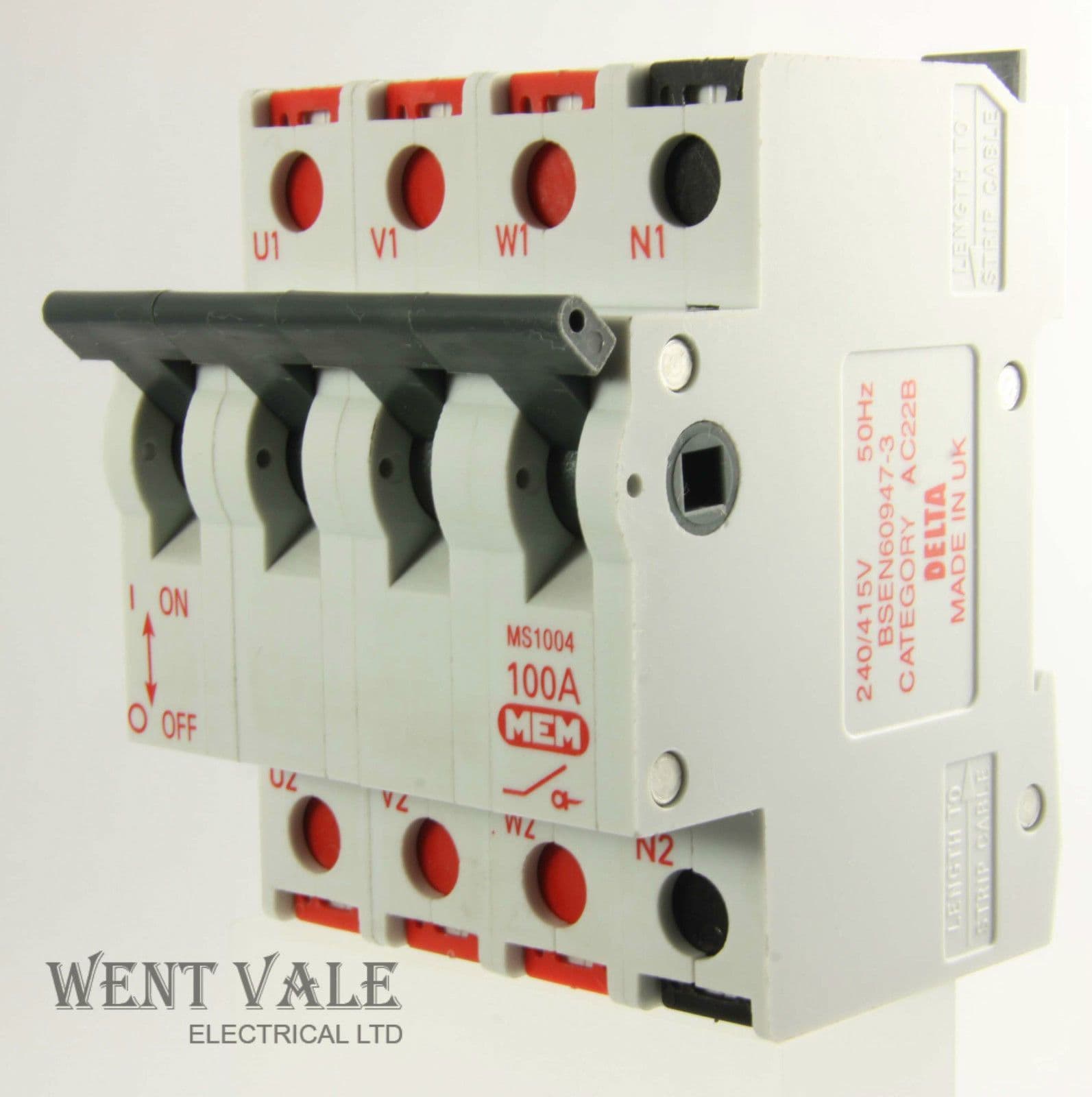 MEM Memshield 2 - MS1004 - 100a Four Pole Switch Disconnector Used