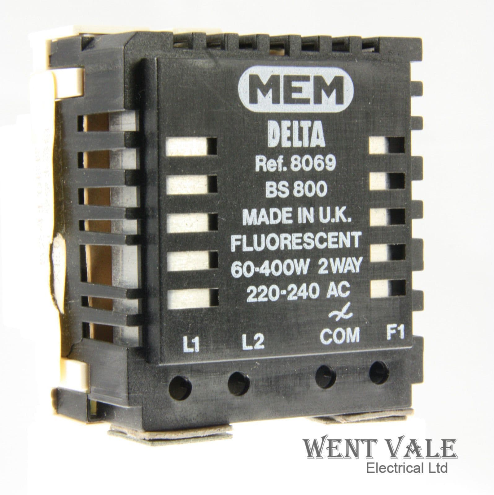 MEM Spectra - F8069 - 2w Push Switch Slide Control Grid Dimmer Switch ...