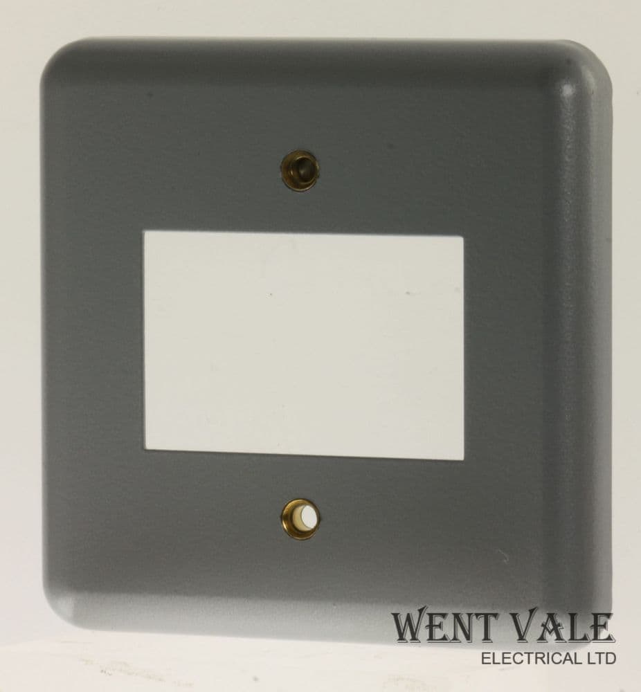 MEM Spectra - X802MG - 2 Module Metalclad Grid Switch Cover Plate New