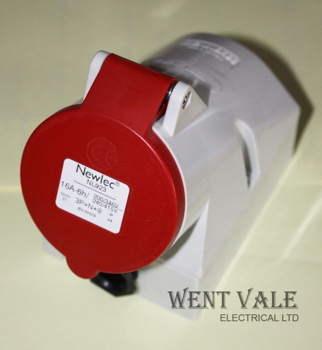 Mennekes/Newlec CEEform 415v 16a 5 Pin Surface Mounted Socket New