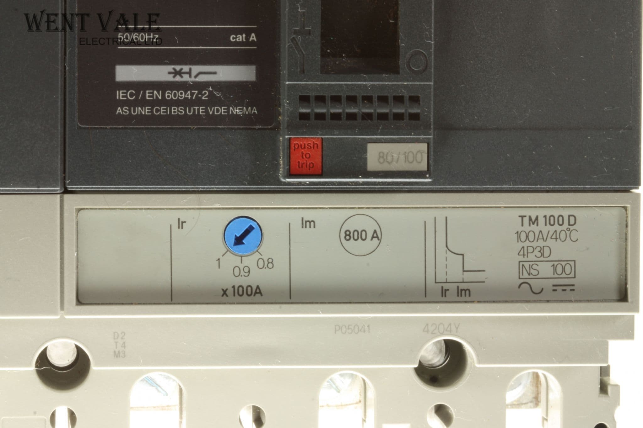 Merlin Gerin Compact - NS100N-TM100D 80 - 100 a Four Pole Panel Board ...