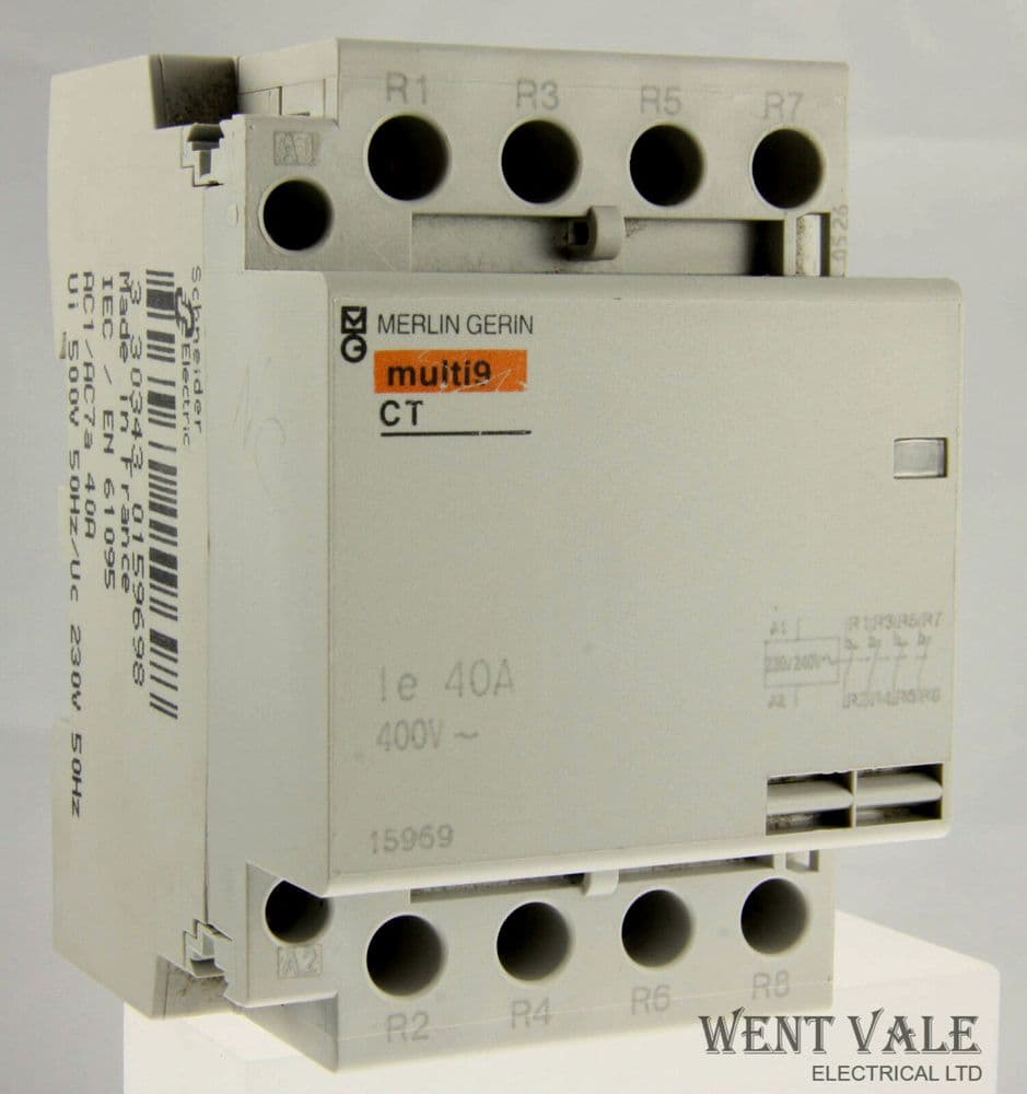 Merlin Gerin Multi 9 - 15969 - CT 4 Pole 40a Normally Closed Contactor ...