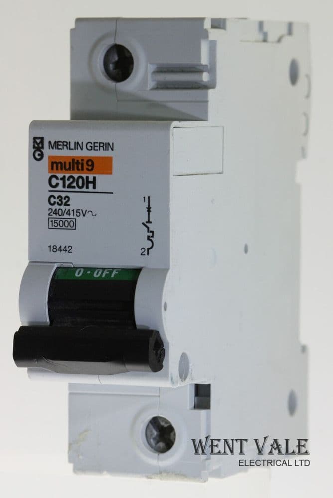 Merlin Gerin Multi 9 - 18442 C120H C32 - 32a Type C Single Pole Heavy ...