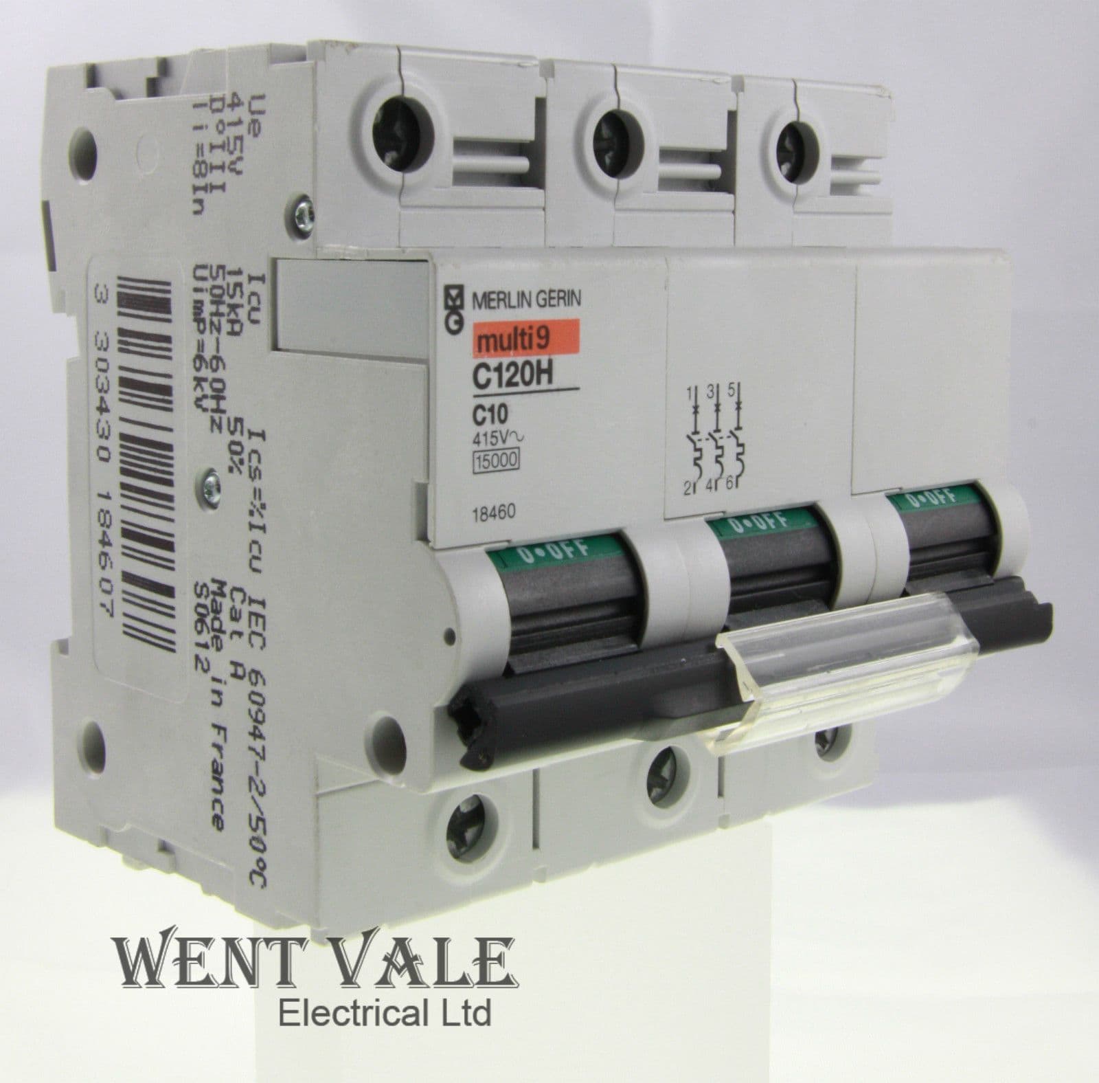 Merlin Gerin Multi 9 - 18460 - C120HC110 - 10a Type C Triple Pole Heavy Duty MCB New