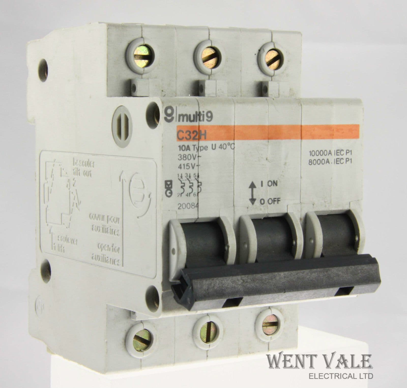 Merlin Gerin Multi 9 - 20084 - C32H - 10a Type U Triple Pole MCB Used