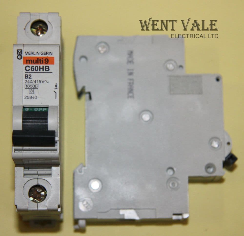 Merlin Gerin Multi 9 - 25840 - C60HB102 - 2a Type B Single Pole MCB Used