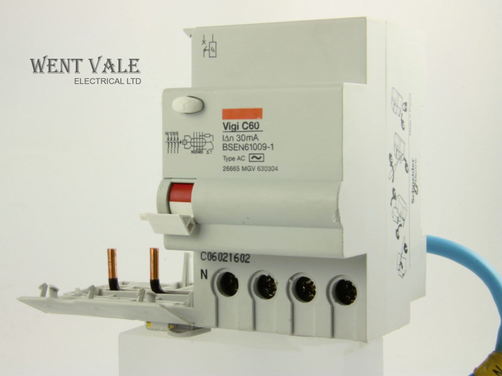 Merlin Gerin - Multi 9 - 26665 - Vigi C60 - 63a 30mA 3 Pole N Bolt On RCD Unit