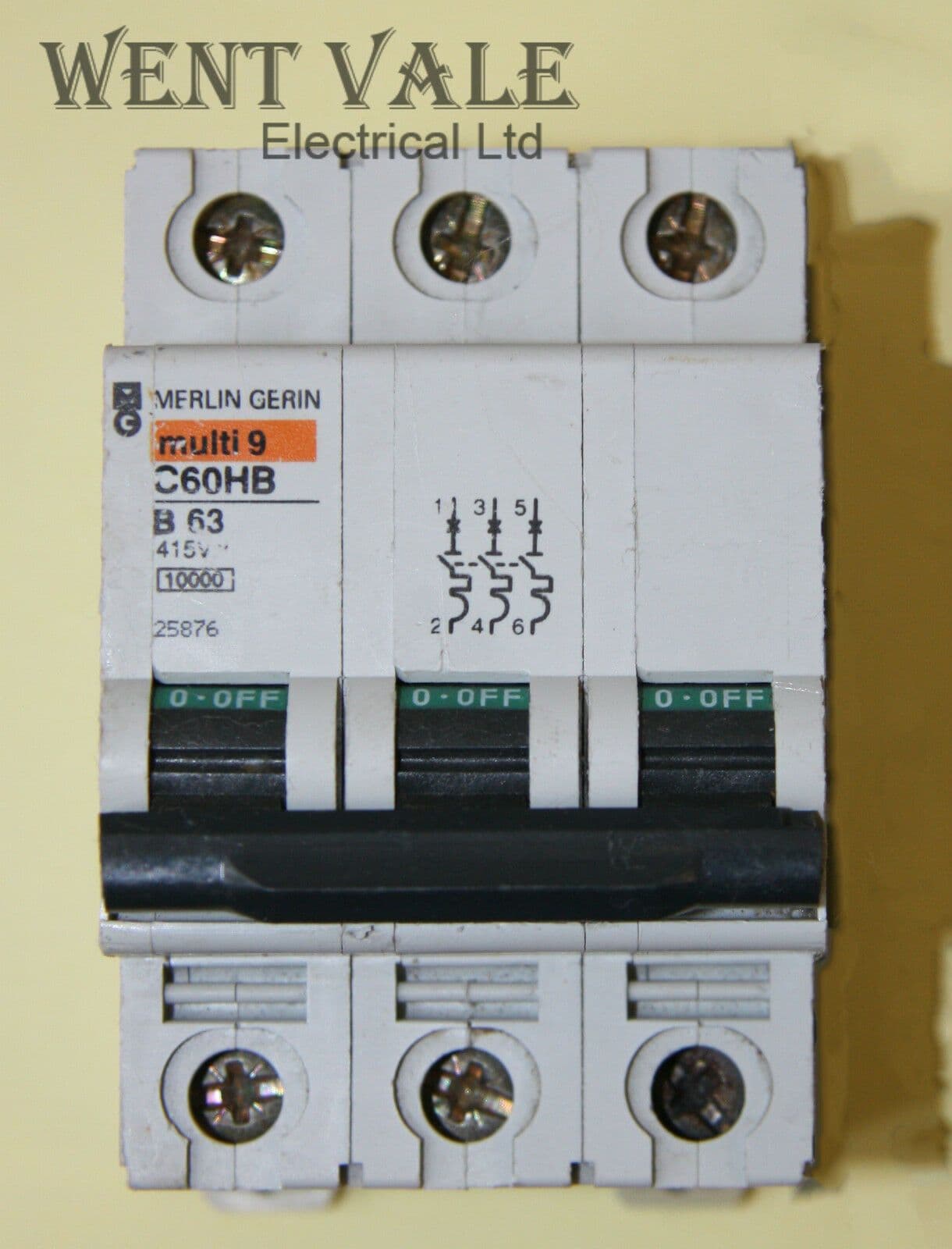 Merlin Gerin Multi 9 - C60HB363 - 63a Type B Triple Pole MCB Unused