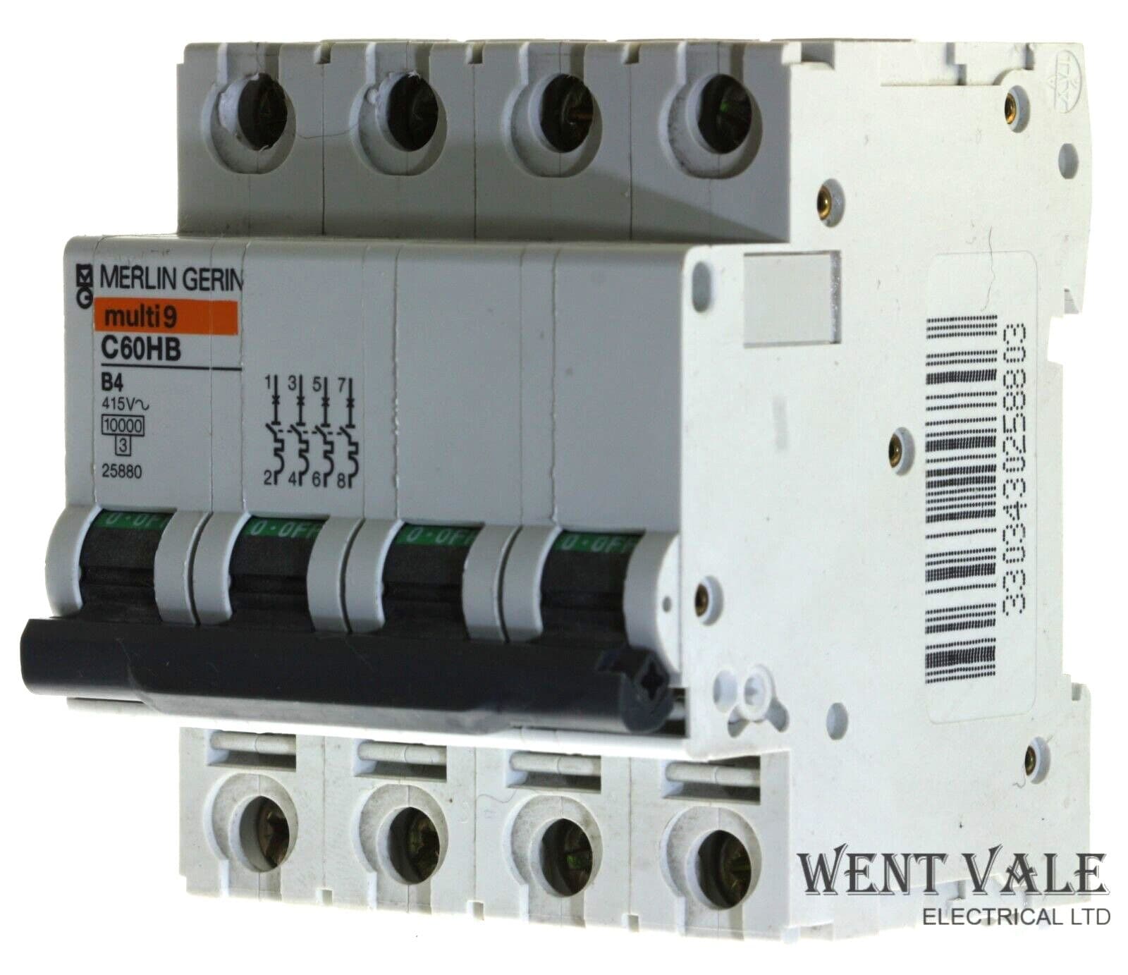 Merlin Gerin Multi 9 - C60HB404-25880 - 4a Type B Four Pole MCB Unused