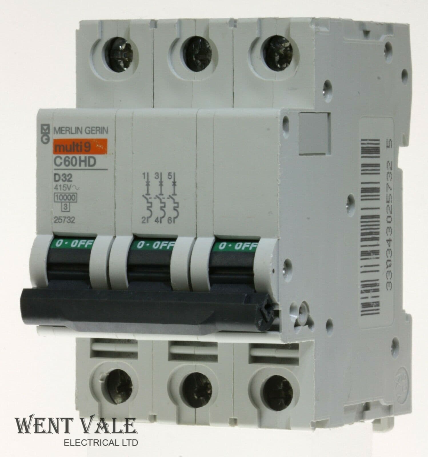 Merlin Gerin Multi 9 - C60HD332 - 32a Type D Triple Pole MCB Unused