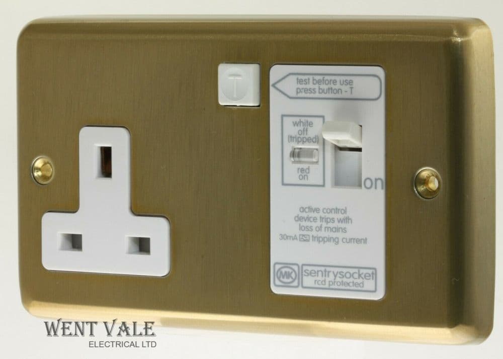 MK Albany Plus - K6301 SAG 13a 30mA 1g Sentry RCD Socket With Active ...