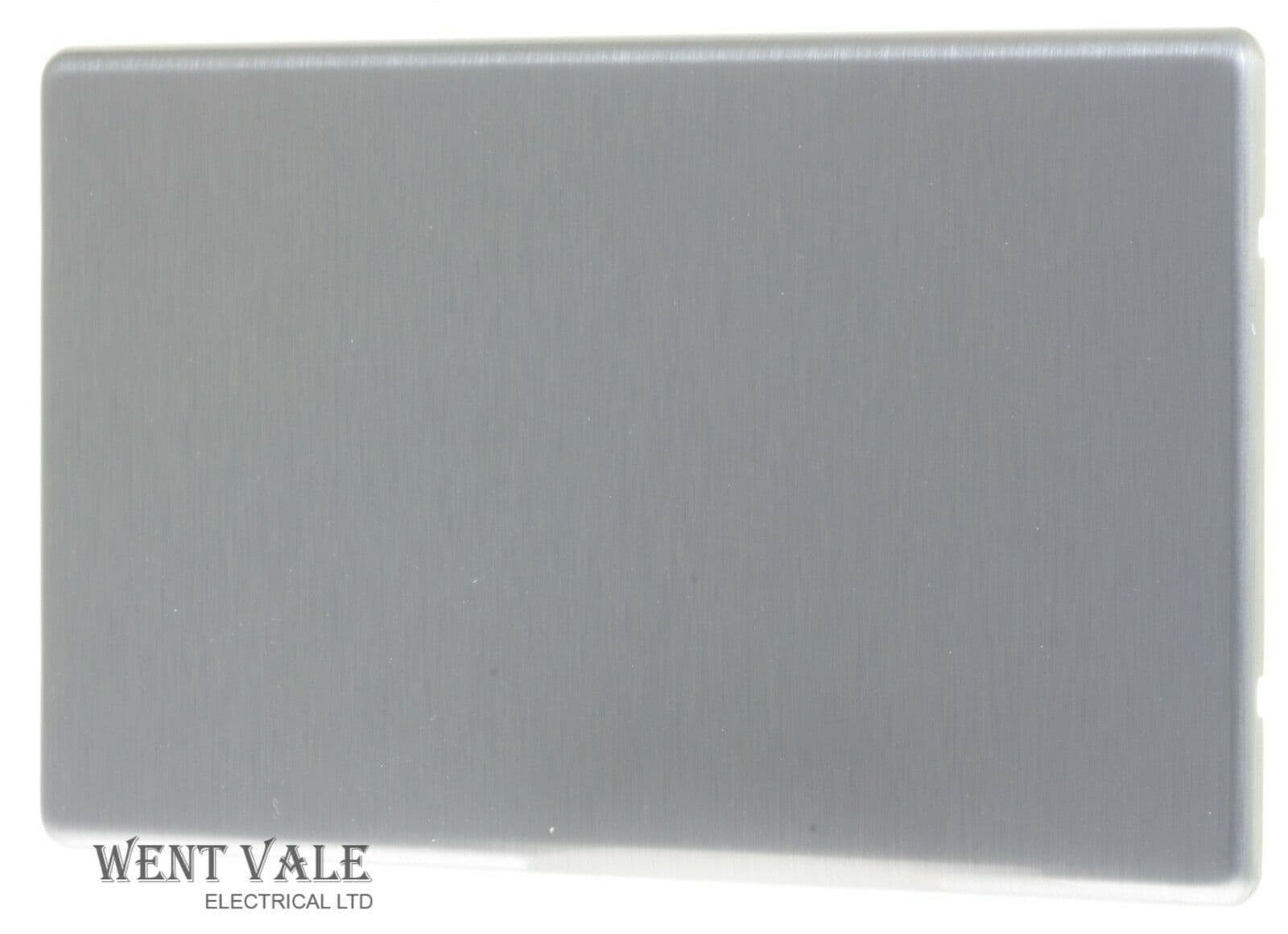 MK Aspect - K24329 BRC - 2 Gang Decorative Blank Plate in Brushed ...