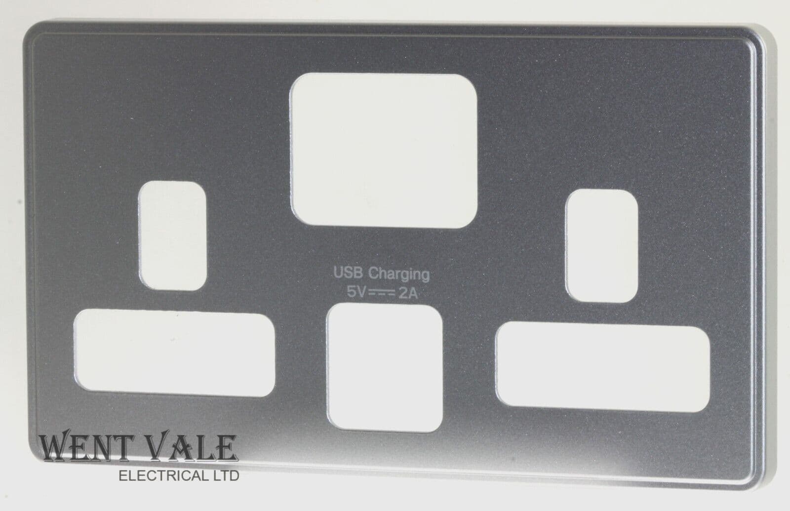 MK Dimensions - MHFP040LTS - 13a 2g Switched Socket Outlet USB Front Plate