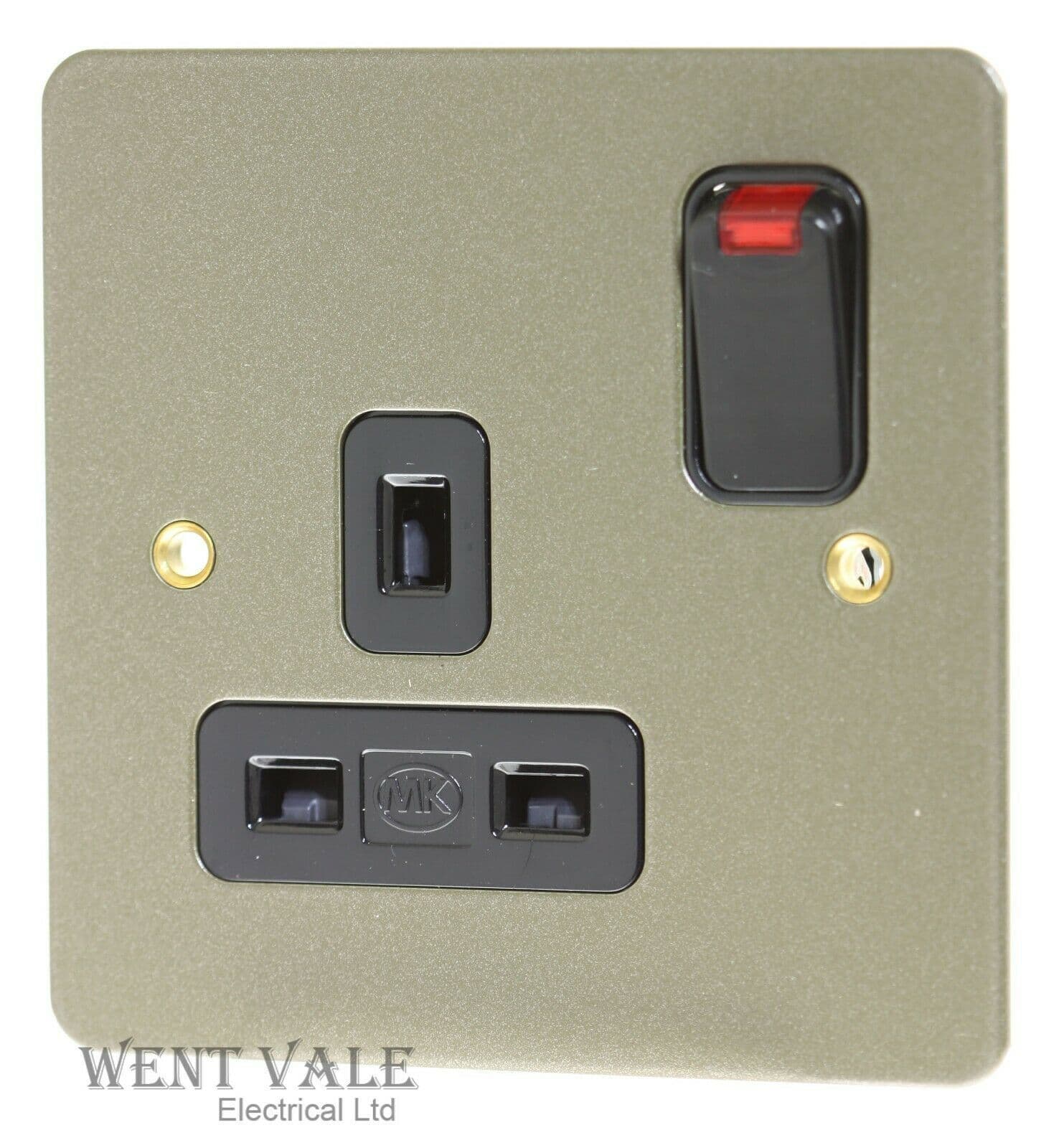 MK Edge - K14657 DBZ B - 13a One Gang Single Desert Bronze Socket With Neon