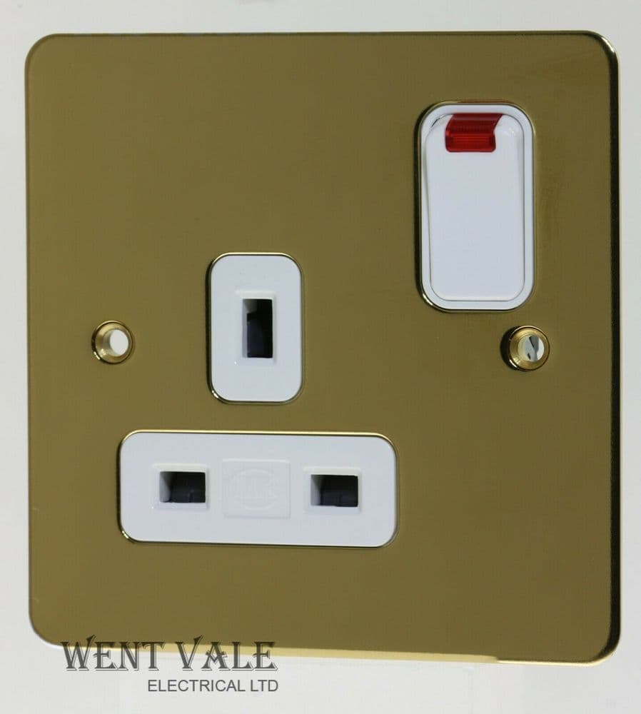 MK Edge - K14657 PBR W - 13a One Gang Single Polished Brass Socket With ...