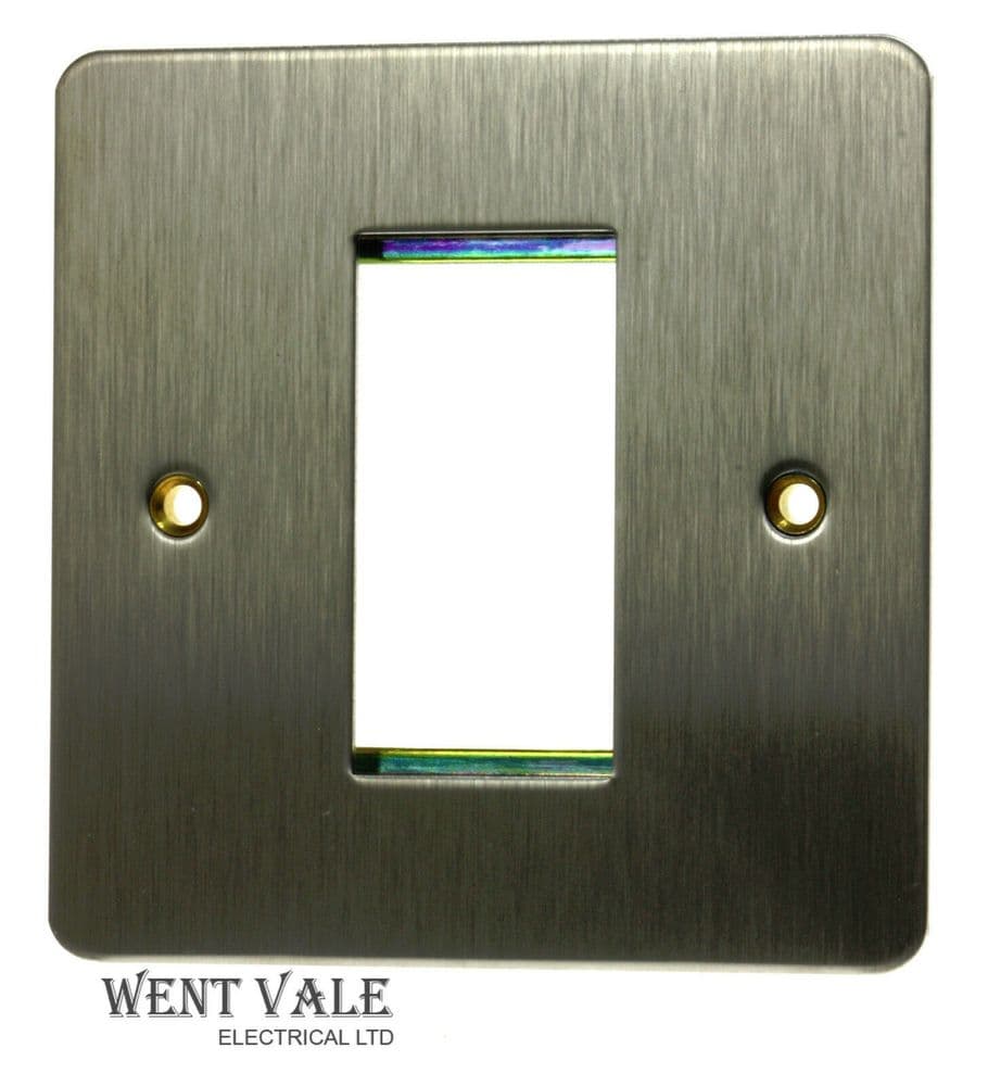 MK Edge Range - K14181 BSS - 1 Gang 1 Module Euro Data Modular Front Plate