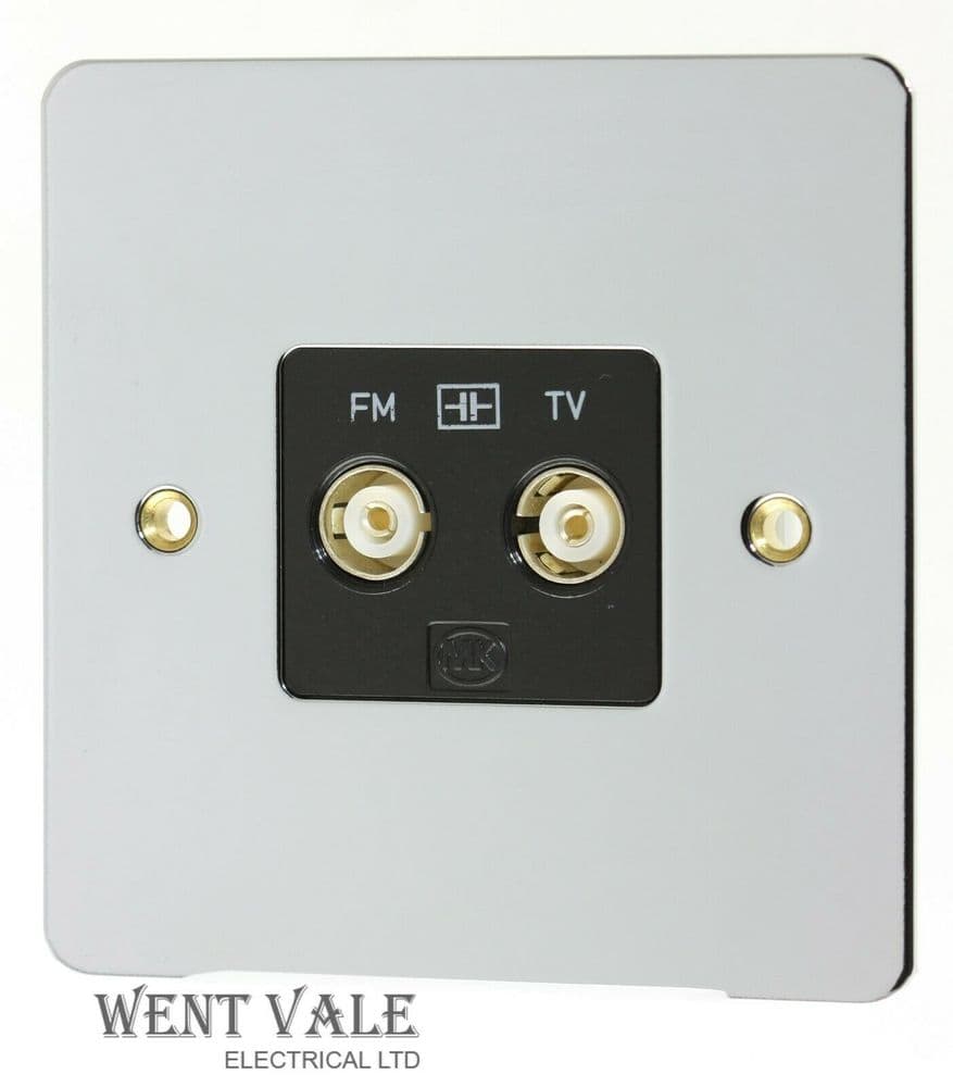 MK Edge Range - K14322 POC B - Isolated TV/FM Co-Axial Diplexer Socket New