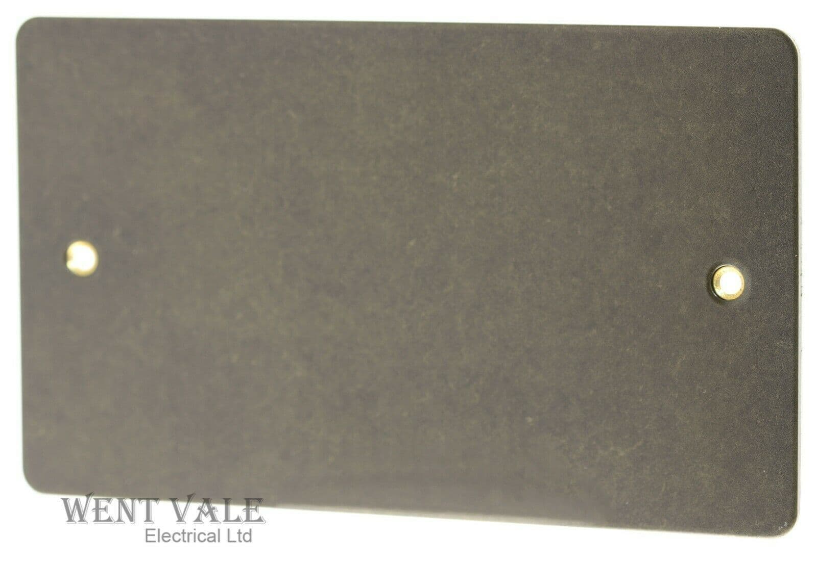 MK Edge Range - K14329 ABR - Two Gang Blank Plate in Antique Bronze Finish